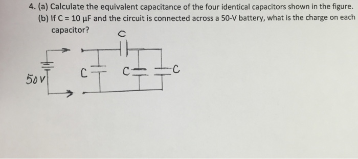 Solved 4. (a) Calculate the equivalent capacitance of the | Chegg.com