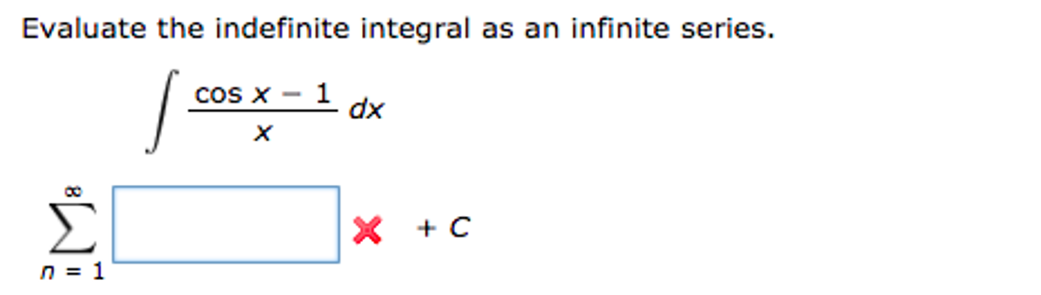 Solved Evaluate the indefinite integral as an infinite | Chegg.com