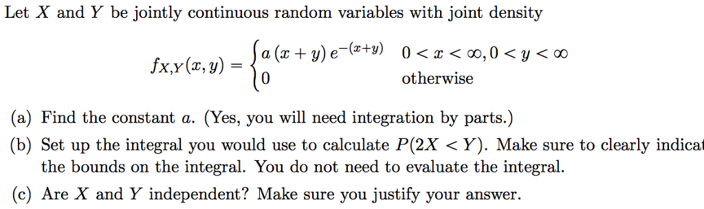 Solved Let X and Y be jointly continuous random variables | Chegg.com