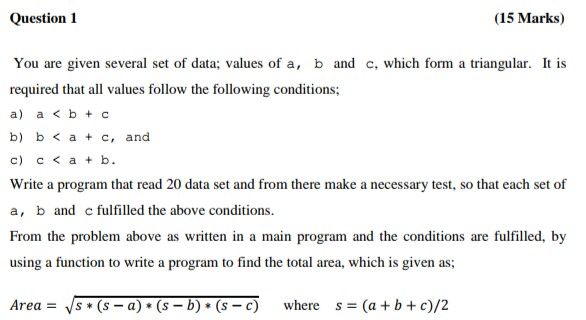 Solved Question 1 (15 Marks) You are given several set of | Chegg.com