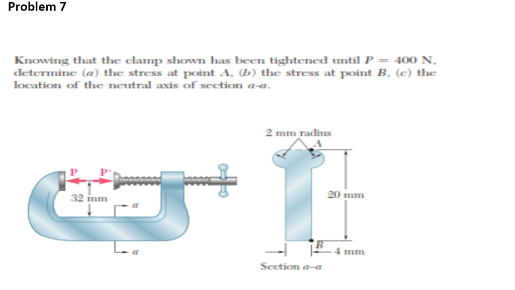 Solved Problem7 Knowing that the clamp shown has been | Chegg.com