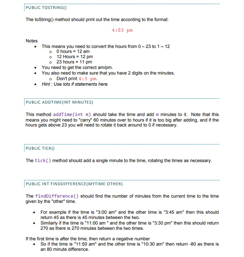 Solved CS141 PROGRAMMING ASSIGNMENT #22 MY TIME OVERVIEW | Chegg.com