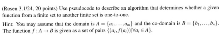 Solved Use pseudocode to describe an algorithm that | Chegg.com