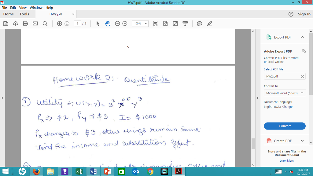 Solved HW obe Acrobat Reader File EditView Window Help ② | Chegg.com