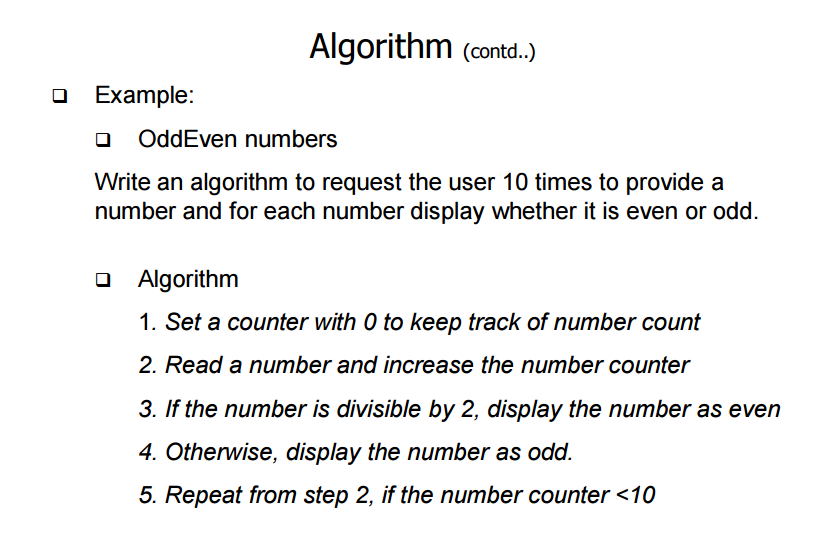 Solved Algorithm A sequence of unambiguous instructions | Chegg.com