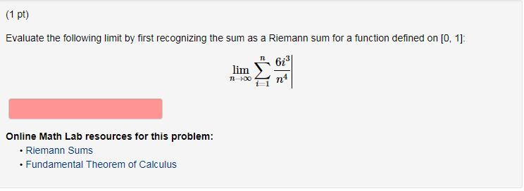Solved Evaluate the following limit by first recognizing the | Chegg.com