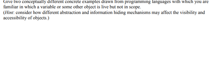 Solved Give two conceptually different concrete examples | Chegg.com