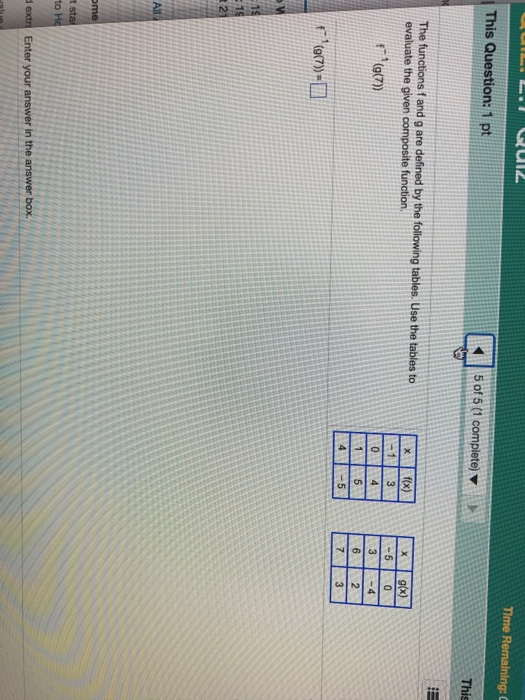 Solved The function f and g are defined by the following | Chegg.com