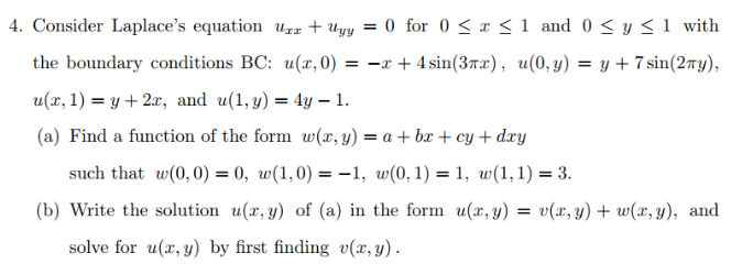Solved Consider Laplace's equation u_xx + u_yy = 0 for 0 | Chegg.com