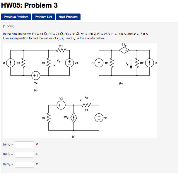 Solved HW05: Problem 3 Previous Problem Problem LstNext | Chegg.com