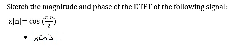 Solved Sketch the magnitude and phase of the DTFT of the | Chegg.com