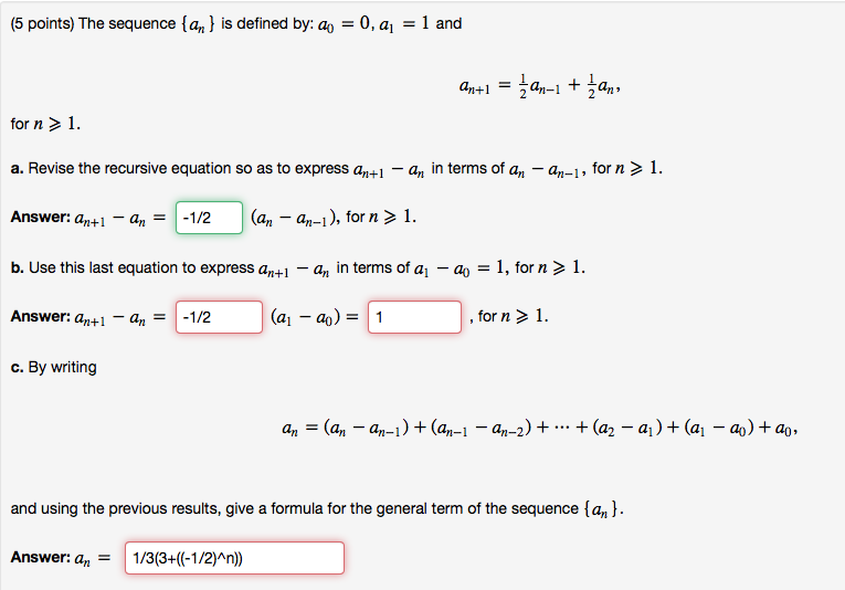 Solved The sequence {a_n} is defined by: a_0 = 0, a_1 = 1 | Chegg.com