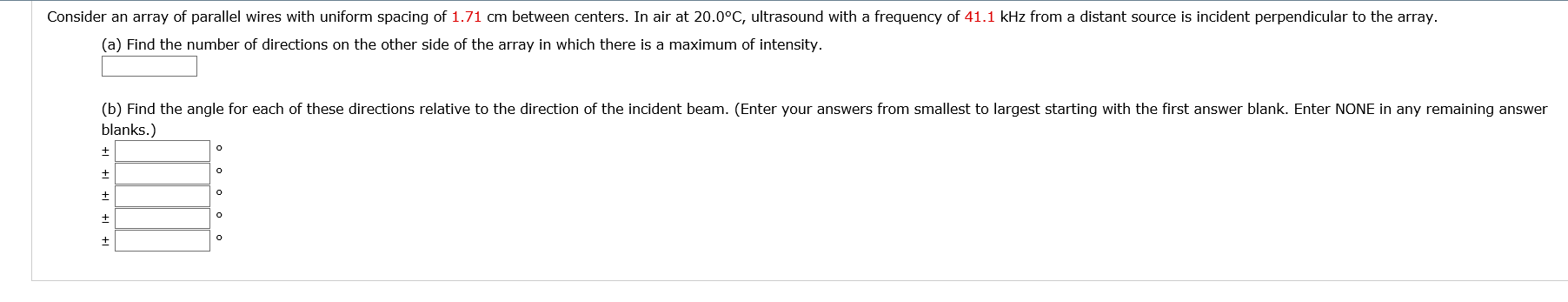 Solved Consider an array of parallel wires with uniform | Chegg.com
