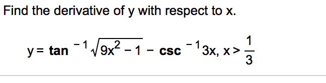 Solved Find the derivative of y with respect to x. y= | Chegg.com
