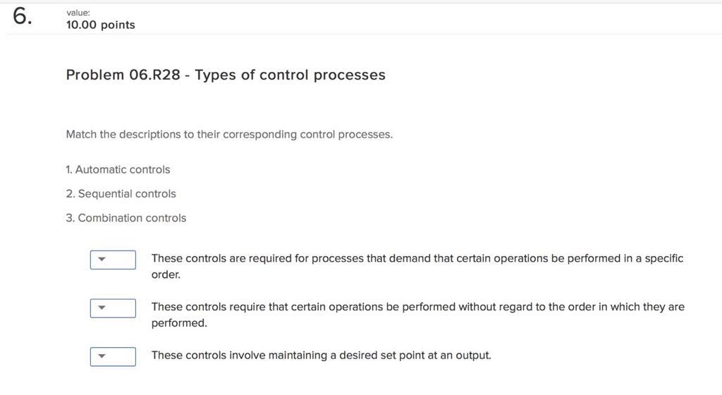 Solved 6. 10.00 points value: Problem 06.R28 Types of | Chegg.com