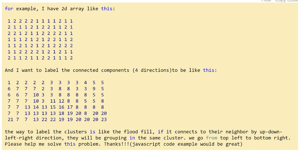 Solved How To Separate And Count Clusters 4 Direction