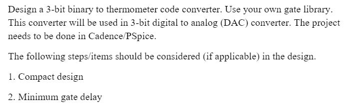 Design of integrated circuit question. Design a 3-bit | Chegg.com