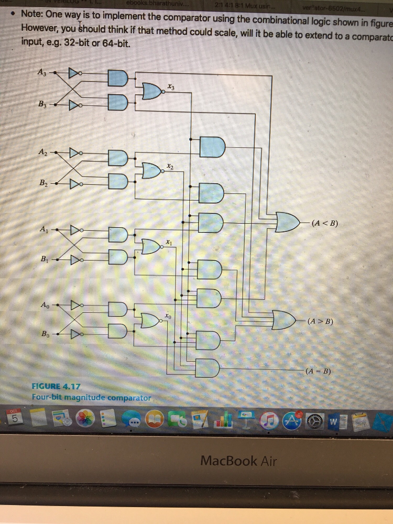 Note: One way is to implement the comparator using | Chegg.com