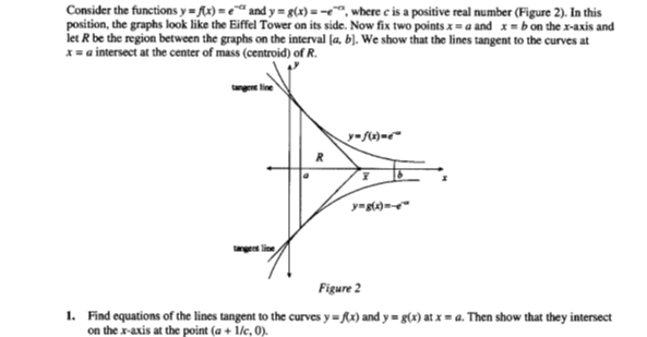 Solved Consider the functions y = f(x) = e -alpha and y = | Chegg.com