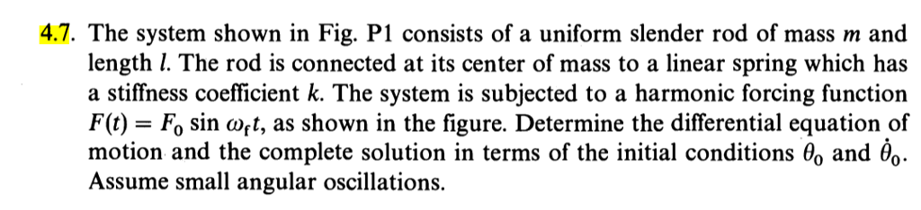 Solved 4.7. The system shown in Fig. P1 consists of a | Chegg.com