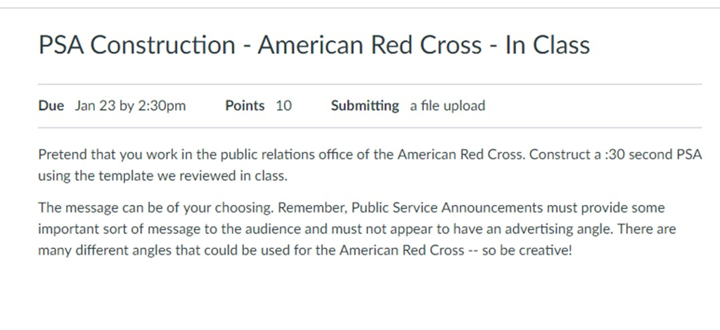 Solved PSA Construction - American Red Cross - In Class Due | Chegg.com