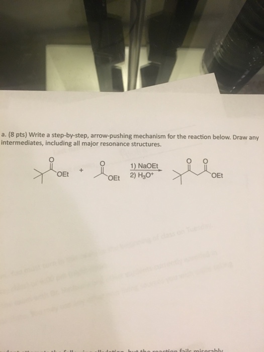 Solved Write a step-by-step, arrow-pushing mechanism for the | Chegg.com