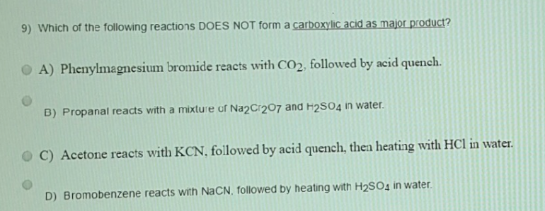 Solved Which of the following reactions DOES NOT form a | Chegg.com
