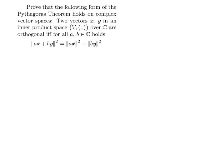 Solved Prove that the following form of the Pythagoras | Chegg.com