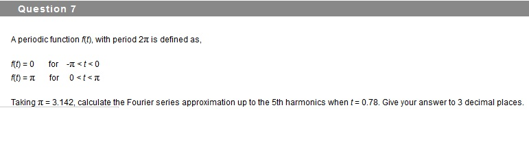 Solved A Periodic function f(t), with period 2pi is defined | Chegg.com