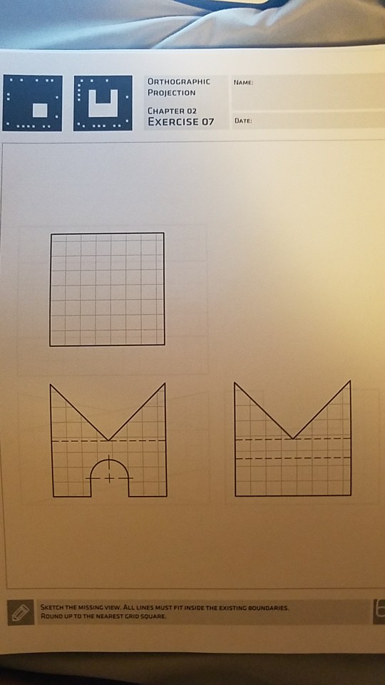 Solved ORTHOGRAPHIC PROJECTION CHAPTER 02 EXERCISE 07 NAME | Chegg.com