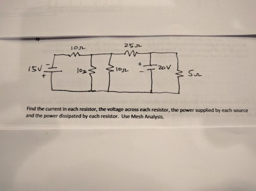 Solved Find the current in each resistor, the voltage across | Chegg.com