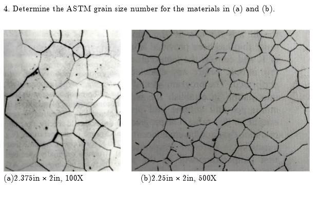 Solved Determine the ASTM grain size number for the | Chegg.com