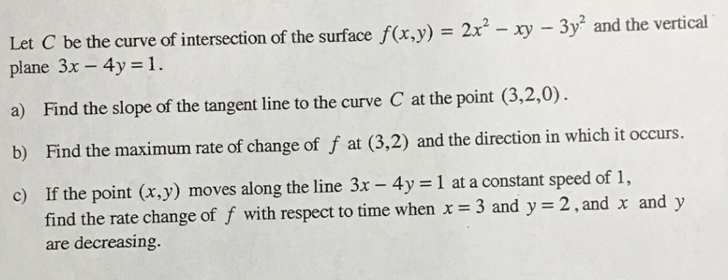 Solved Let C be the curve of intersection of the surface | Chegg.com Solved Let C be the curve of intersection of the surface | Chegg.com