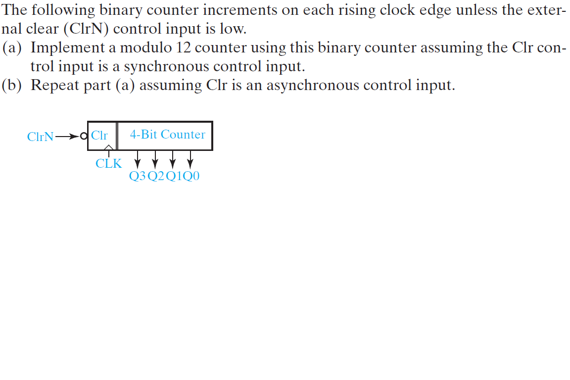 Solved The following binary counter increments on each | Chegg.com