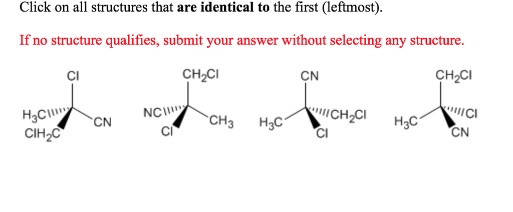Solved Click on all structures that are identical to the | Chegg.com