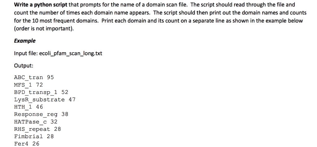 Solved Write a python script that prompts for the name of a | Chegg.com