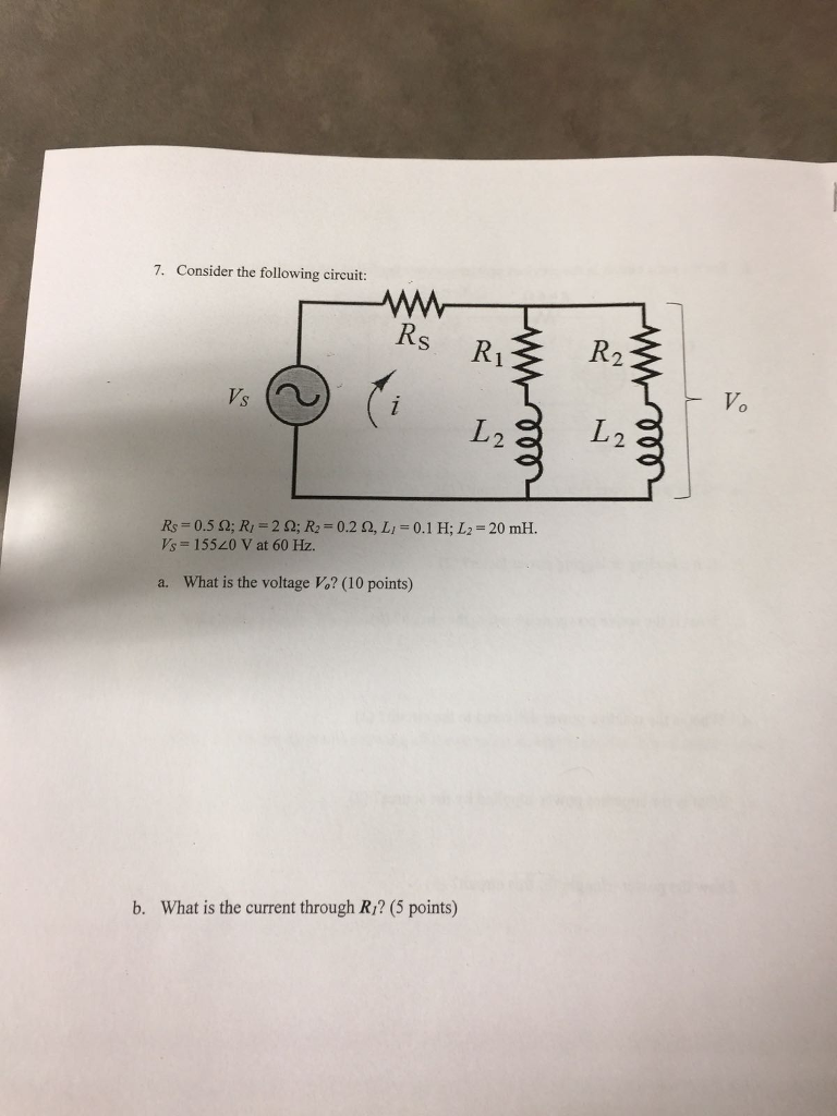 Solved Consider the following circuit: R_s = 0.5 ohm; R_1 = | Chegg.com