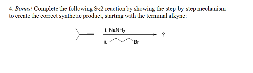 Solved Bonus! Complete the following SN2 reaction by showing | Chegg.com