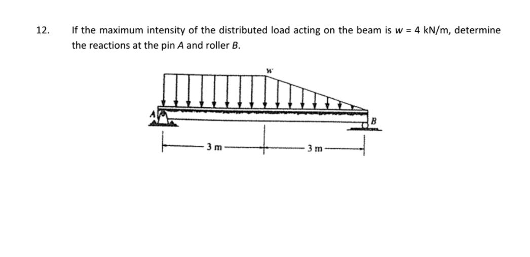 Solved If the maximum intensity of the distributed load | Chegg.com
