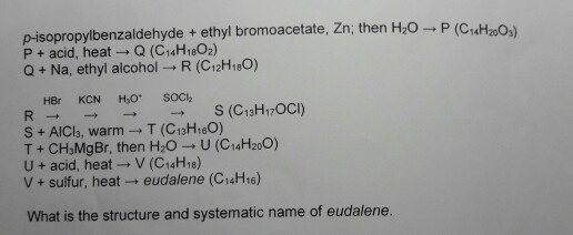 Solved 16. The structure of eudalene, C14His, a degradation | Chegg.com