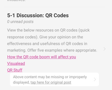 Solved View the below resources on QR codes (quick response | Chegg.com