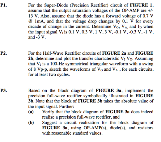 Solved 10k +15V Op-AMP. 160 1k FIGURE 1: Super-Diode Circuit | Chegg.com