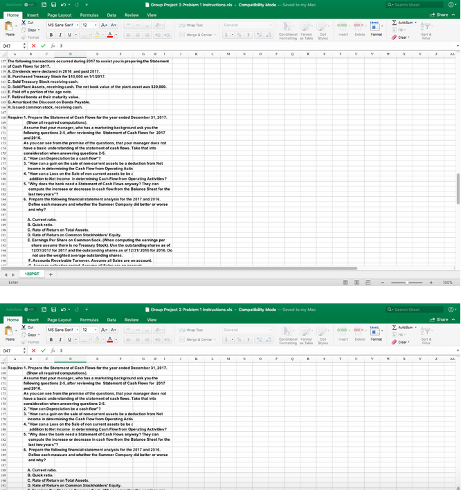 Group Project 3 Problem 1 | Chegg.com