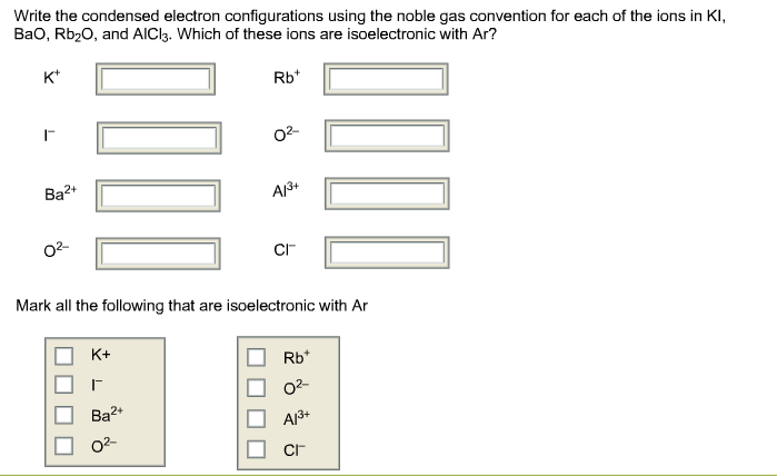 Solved Write the condensed electron configurations using the | Chegg.com