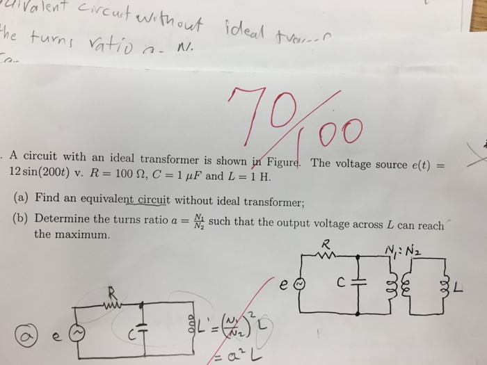 Solved A circuit with an ideal transformer is shown in | Chegg.com