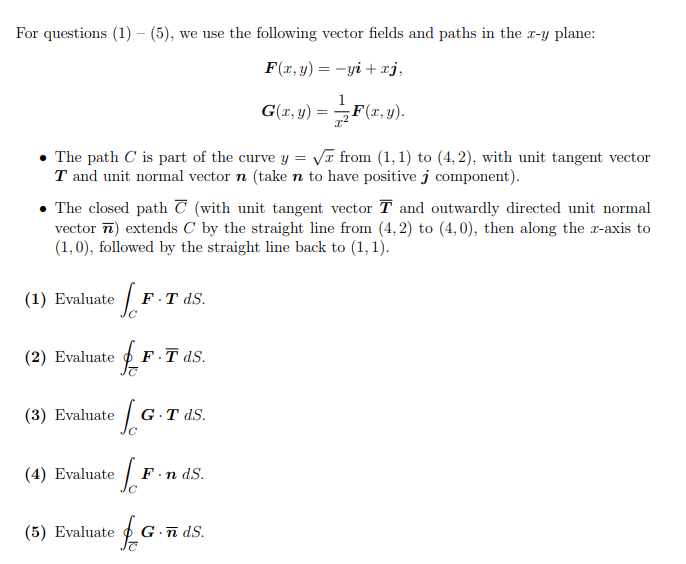 Solved For questions (1) (5), we use the following vector | Chegg.com