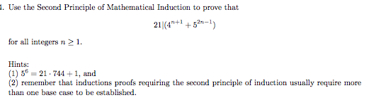 Solved Use the Second Principle of Mathematical Induction to | Chegg.com