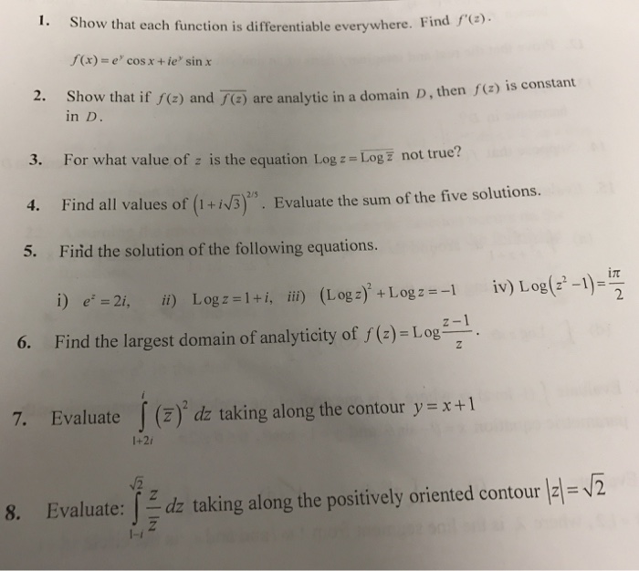 Solved Show that each function is differentiable everywhere. | Chegg.com
