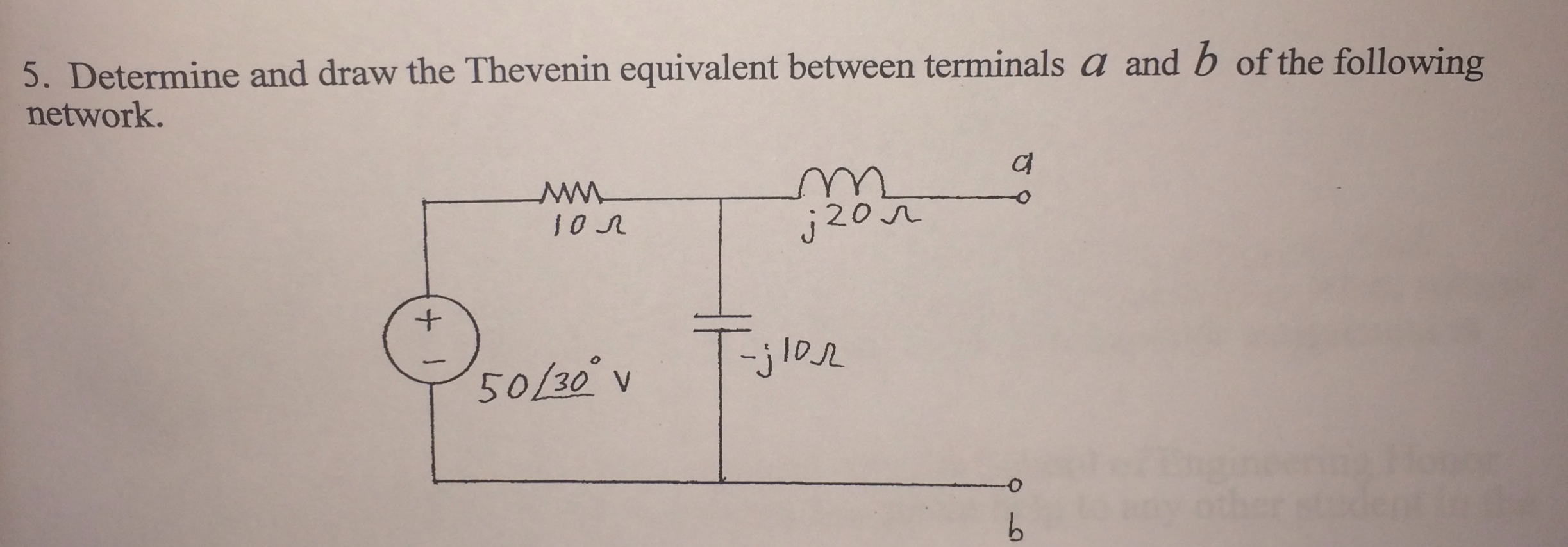 Solved Determine and draw the Thevenin equivalent between | Chegg.com