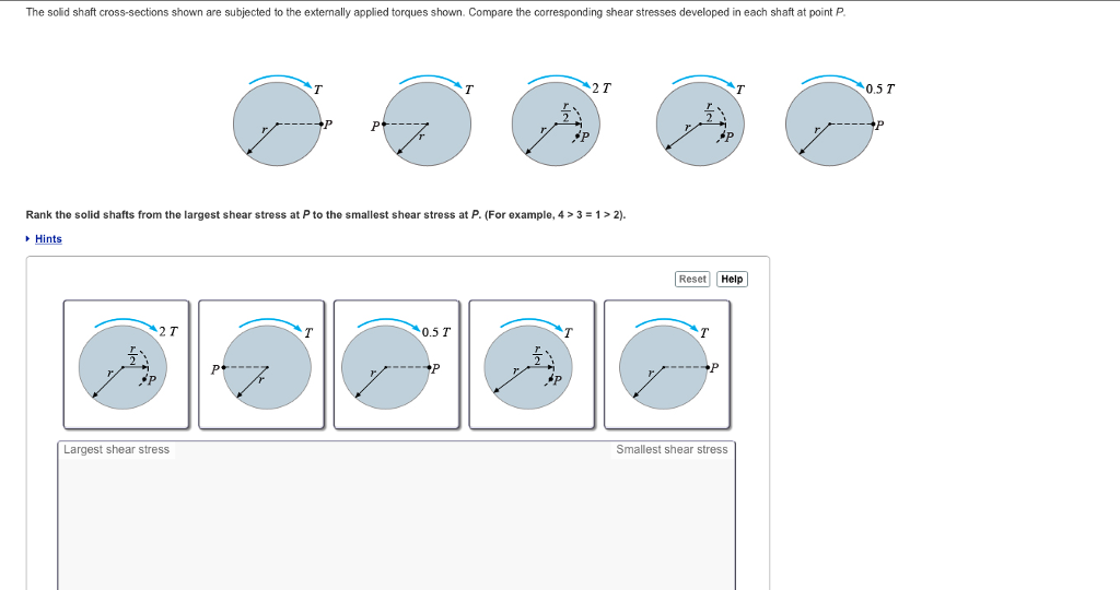 The solid shaft cross-sections shown are subjected to | Chegg.com